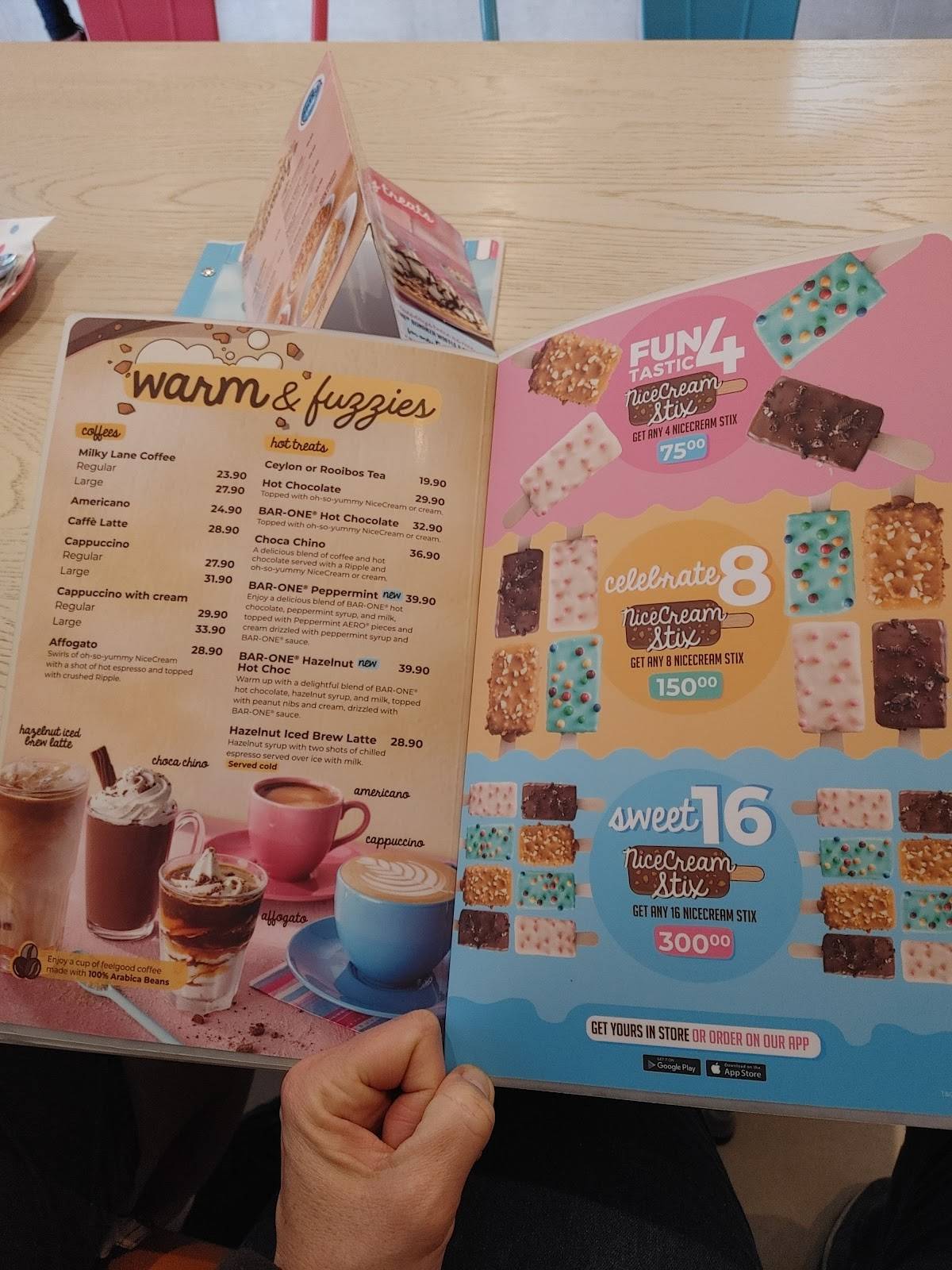 Speisekarte von Milky Lane restaurant, Centurion, Centurion Mall