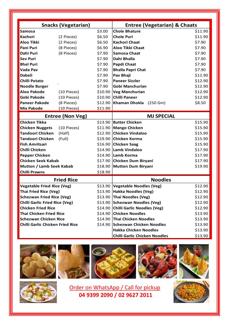 Menu at Mithai Joint Riverstone (Mithai Junction Riverstone) restaurant ...