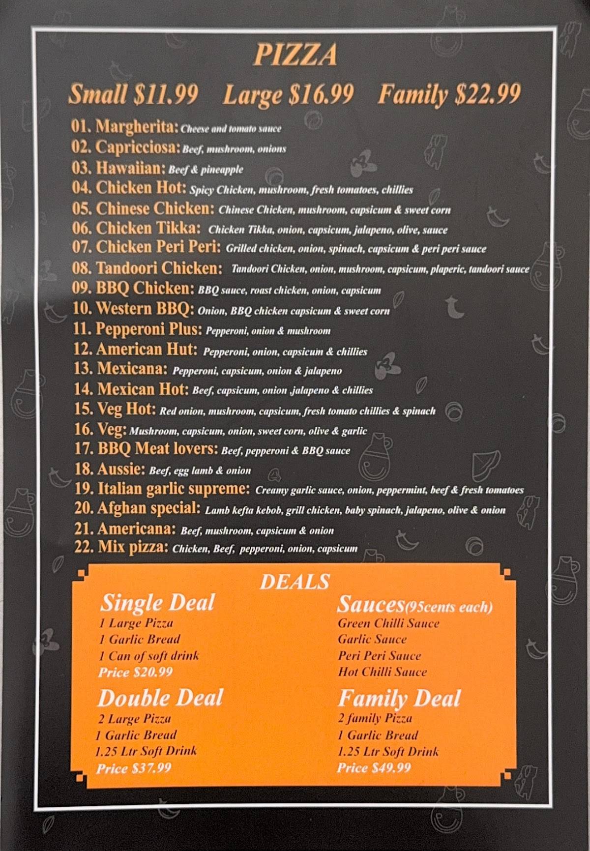 Menu at Mix Grill & Pizza, Dandenong