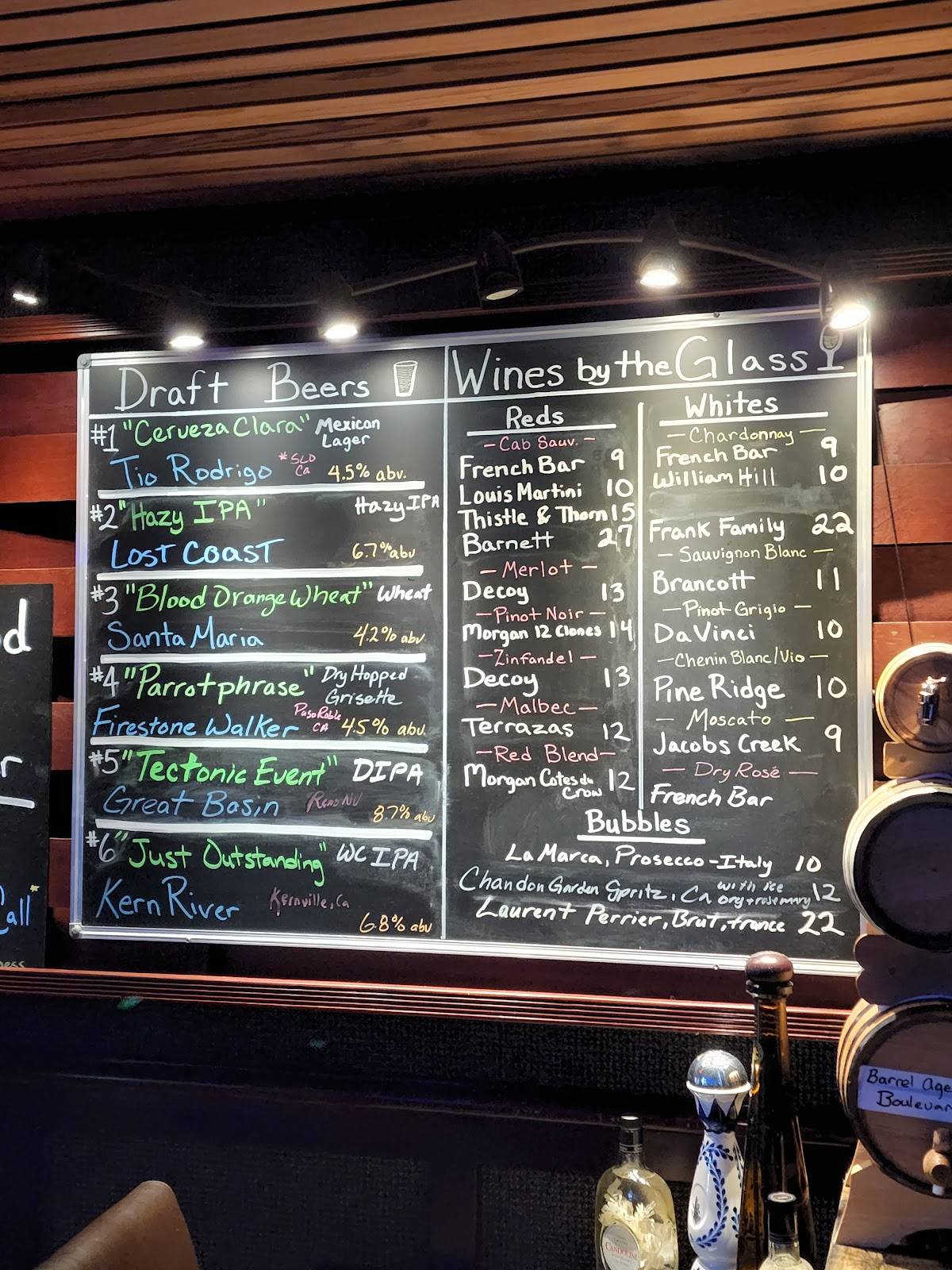 Menu at Redwood Café pub & bar, Modesto, Dale Rd