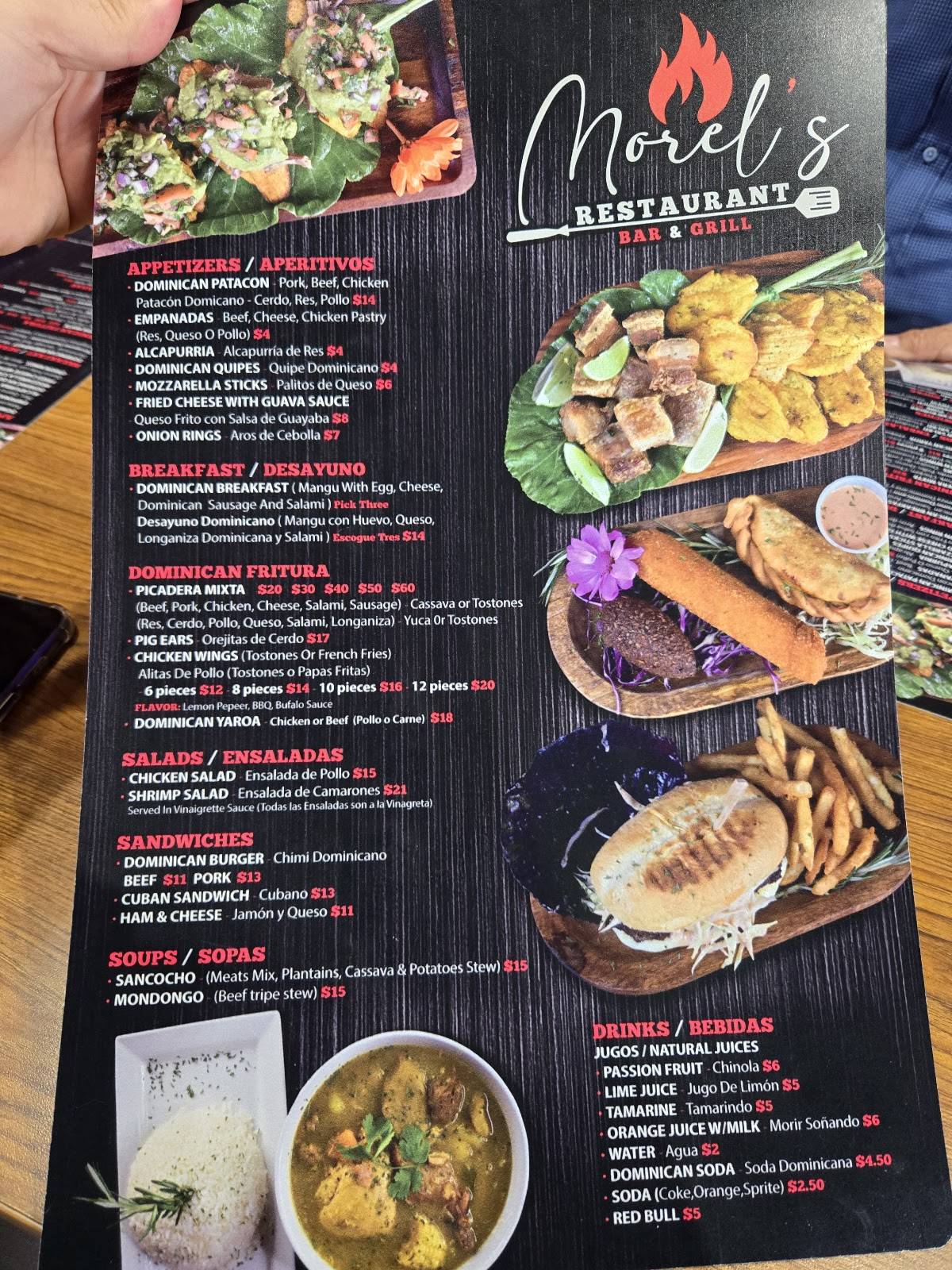 Menu at Morel's Bar & Grill Restaurant, Palm Bay