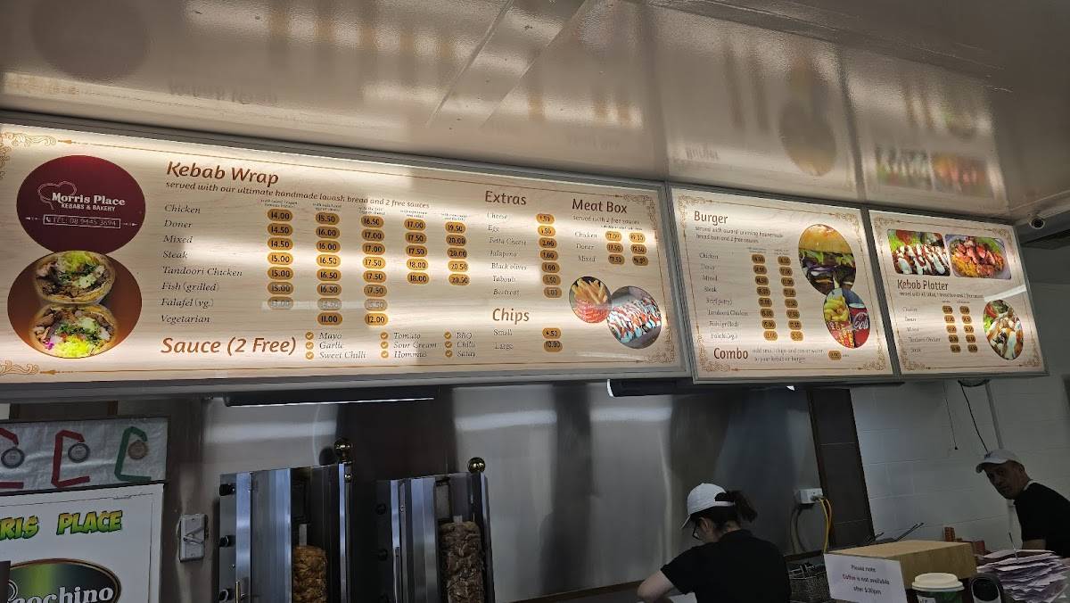 Menu at Morris Place Kebabs & Bakery, Innaloo