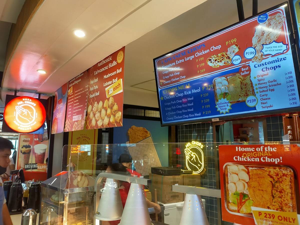 Menu at Mr. Chops restaurant, Makati