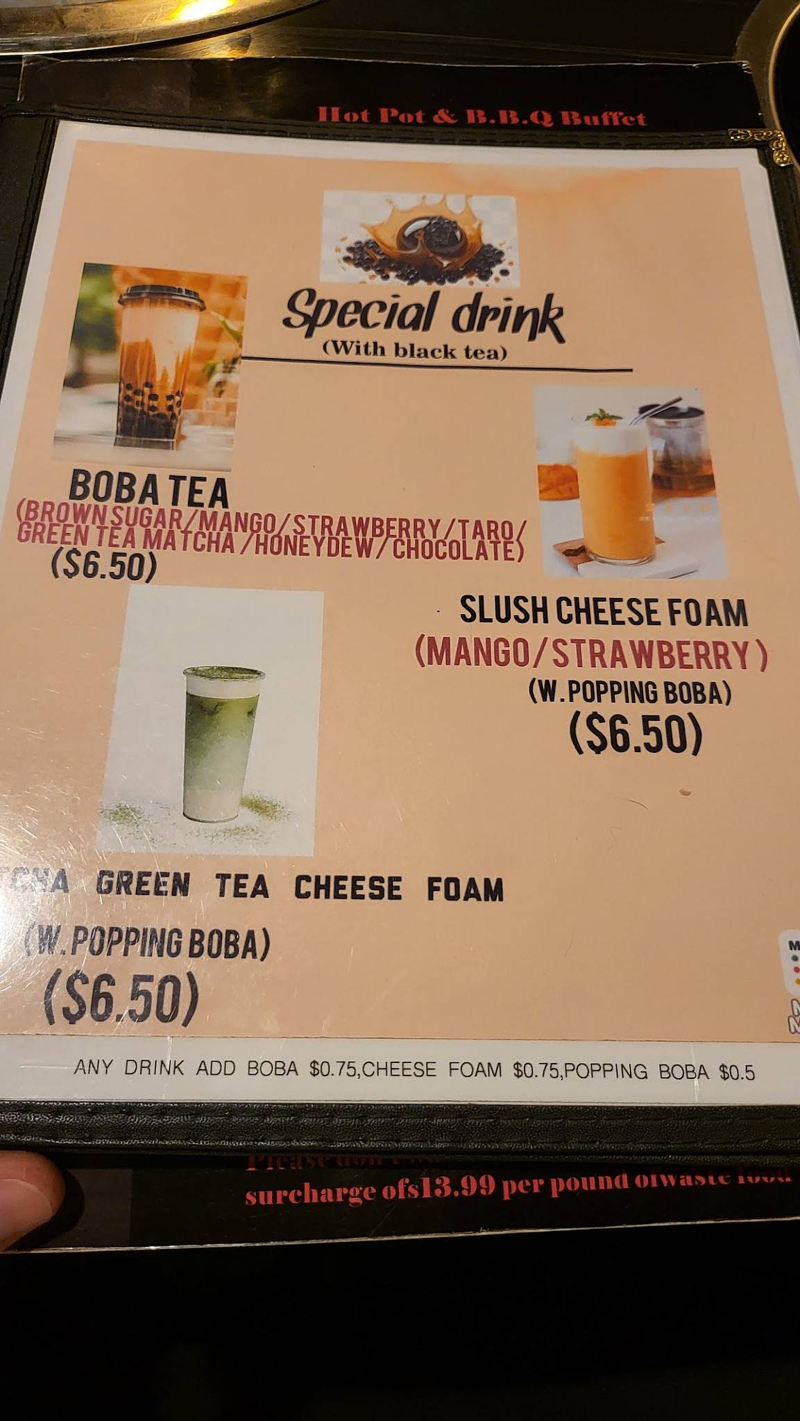 Menu at Mr. Hot Pot restaurant, Spring Hill