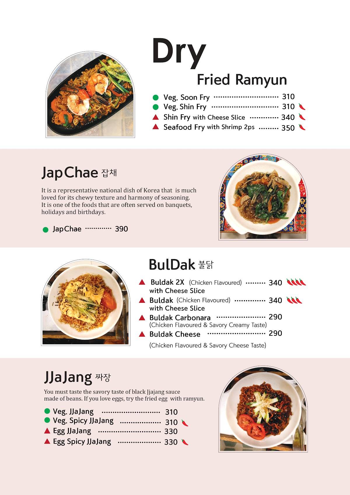 Menu at Mr. K Korean Ramyun Cafe, New Delhi, Shop no.14