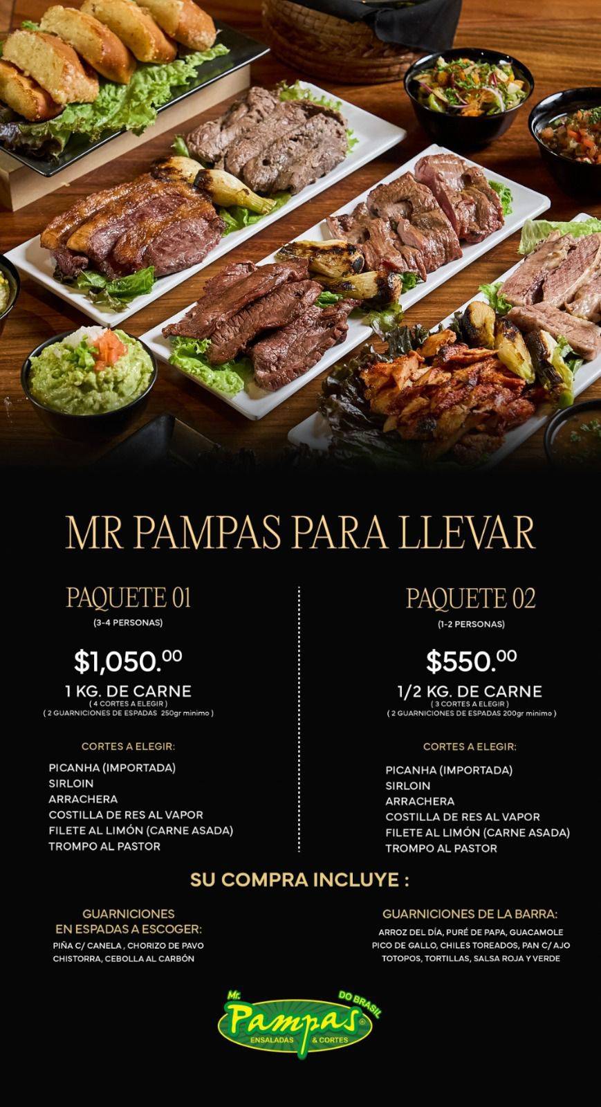 Carta del restaurante Mr. Pampas Ensenada, Ensenada