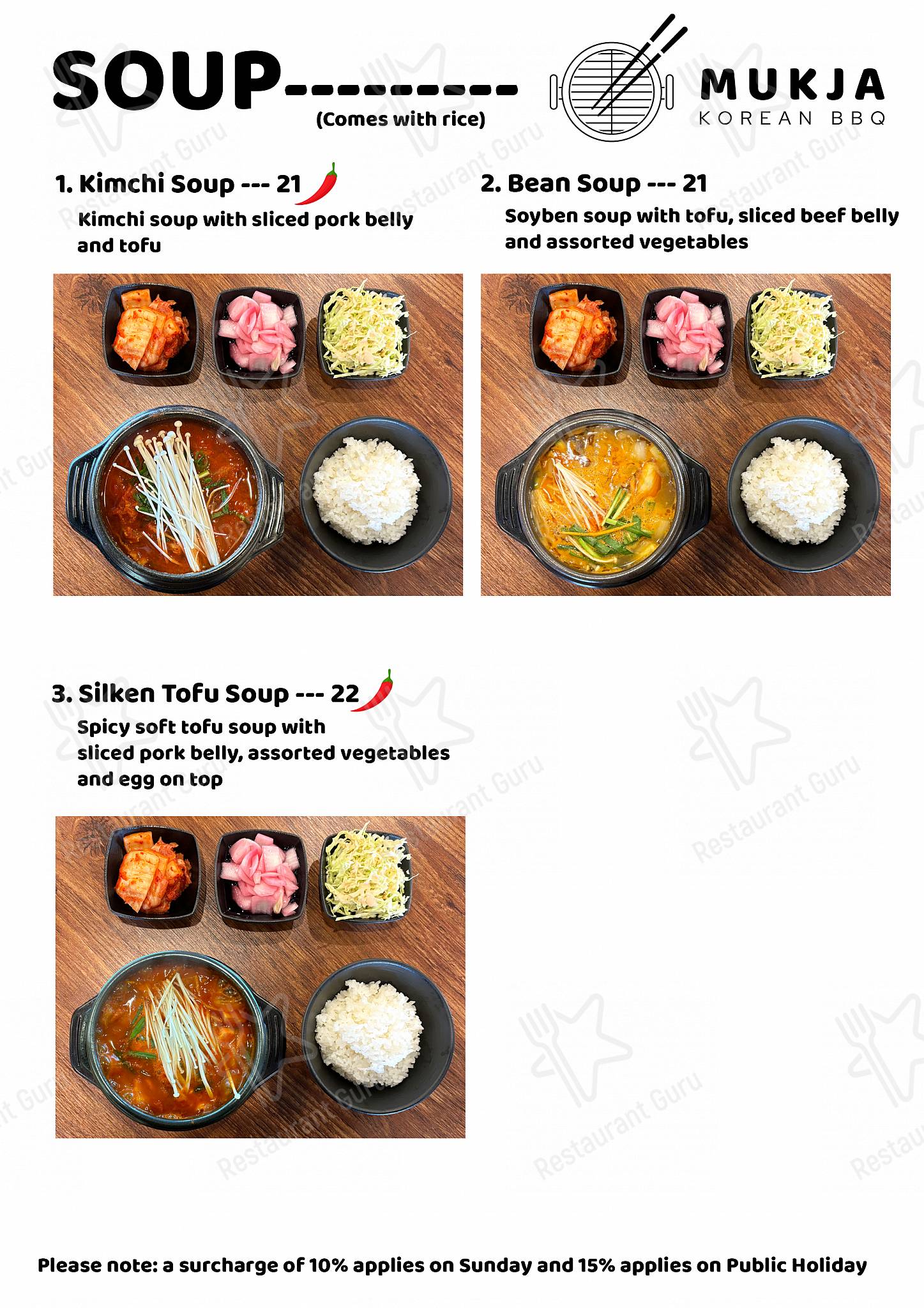 Menu at Mukja Korean BBQ Korean Fried Chicken Restaurant, Berwick