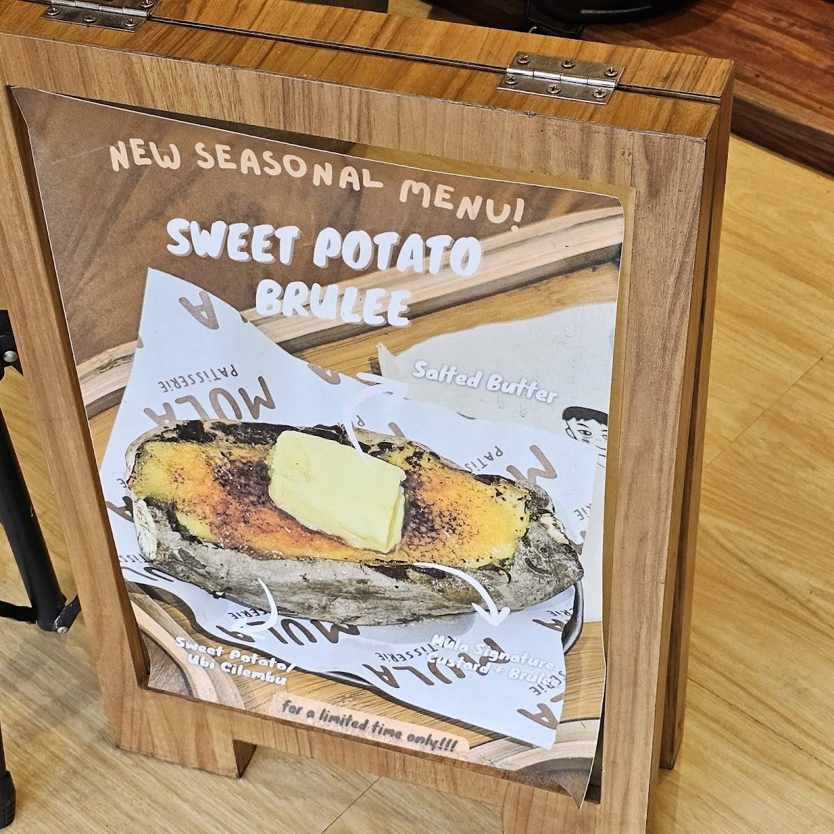 Menu at Mula Patisserie cafe, Batam
