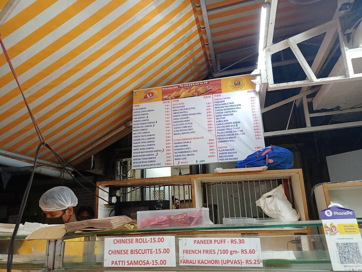 Menu at A1 Samosa, Mumbai, 5A-5
