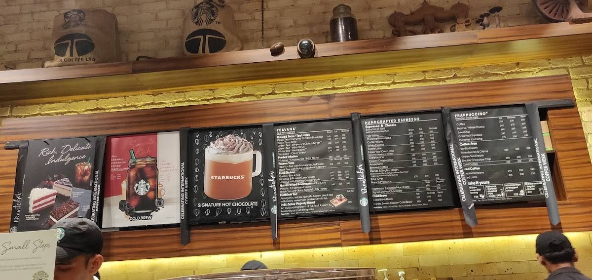 Menu at Starbucks, Mumbai, First Floor Lobby