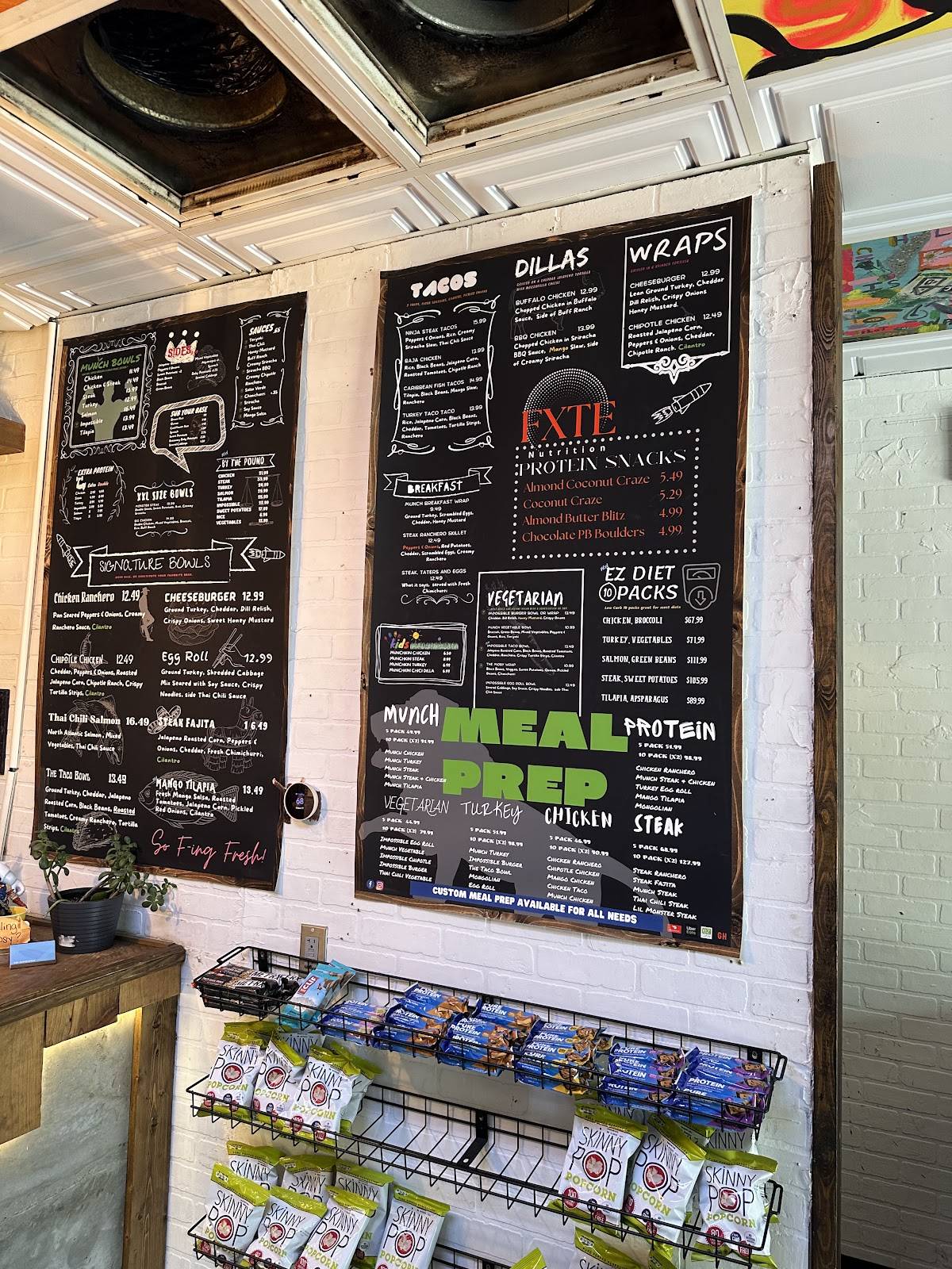 Menu at Munch restaurant, Murfreesboro
