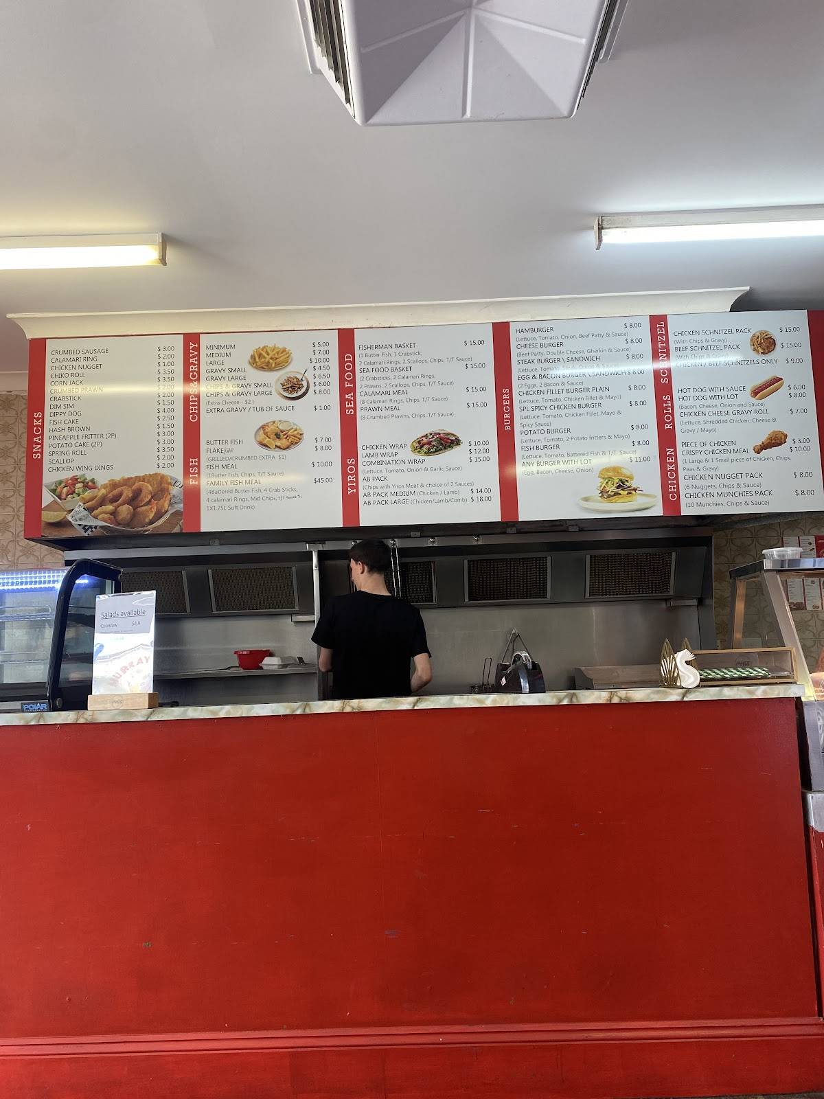 Menu at Murray Bridge Fish and Chips fast food, Murray Bridge, 90 ...