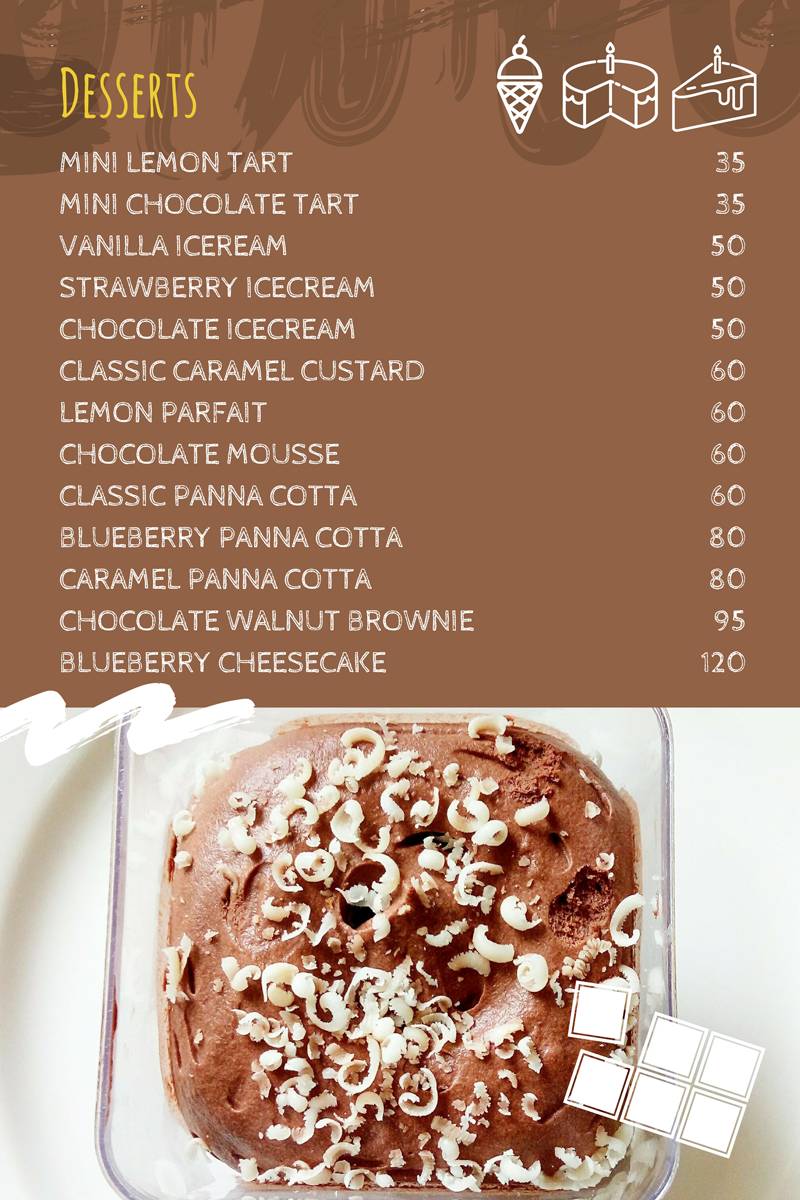 Menu at Mustard Café / IIMB, Bengaluru, IIM Bangalore