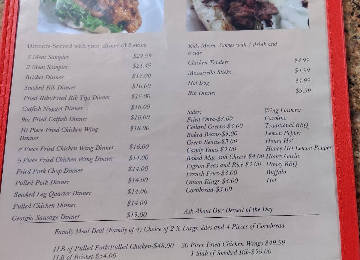 Menu at My Brothers Bbq, Port St. Lucie