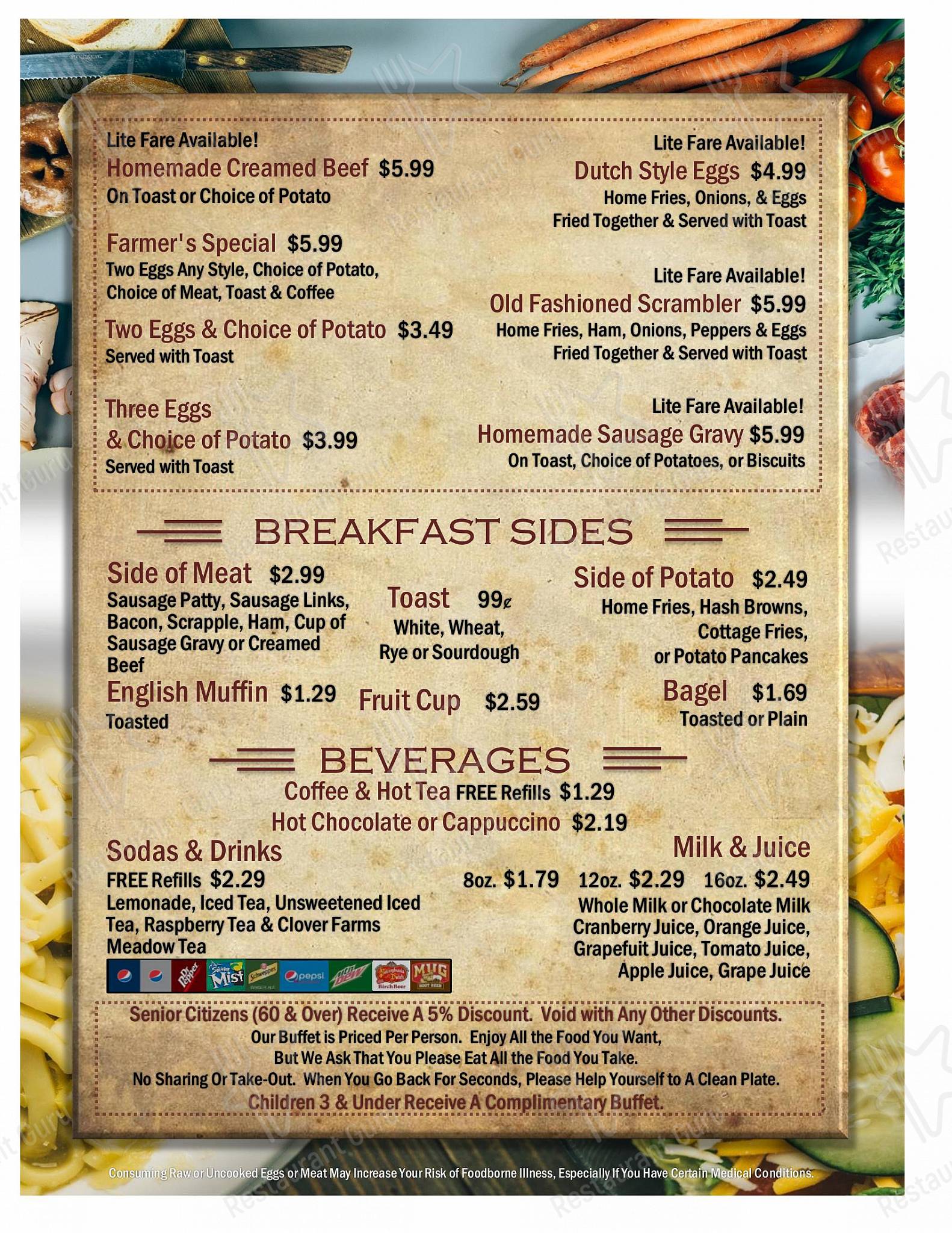 Menu at Dutch-Way Family Restaurant, Myerstown