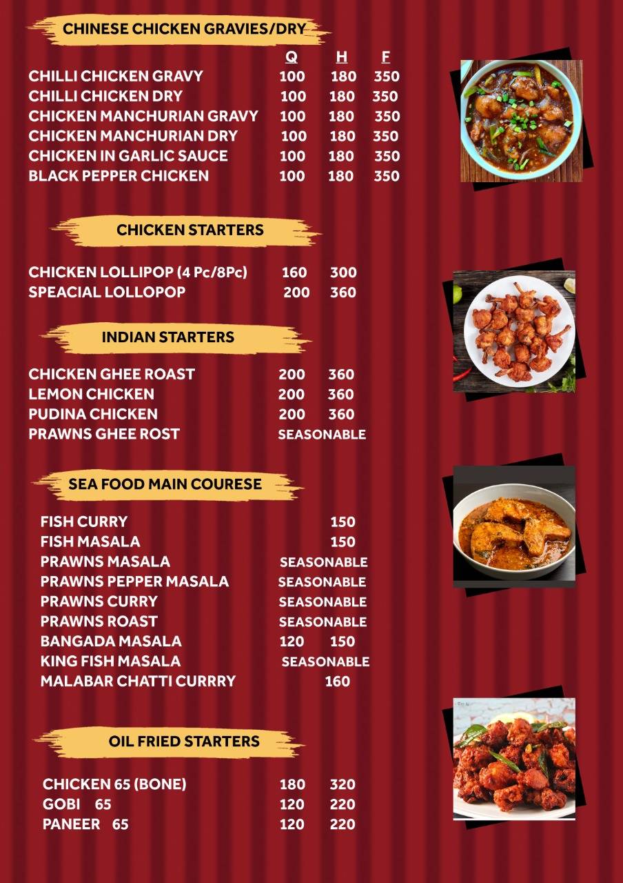 Menu at NMR Multi Cuisine Restaurant, Bengaluru