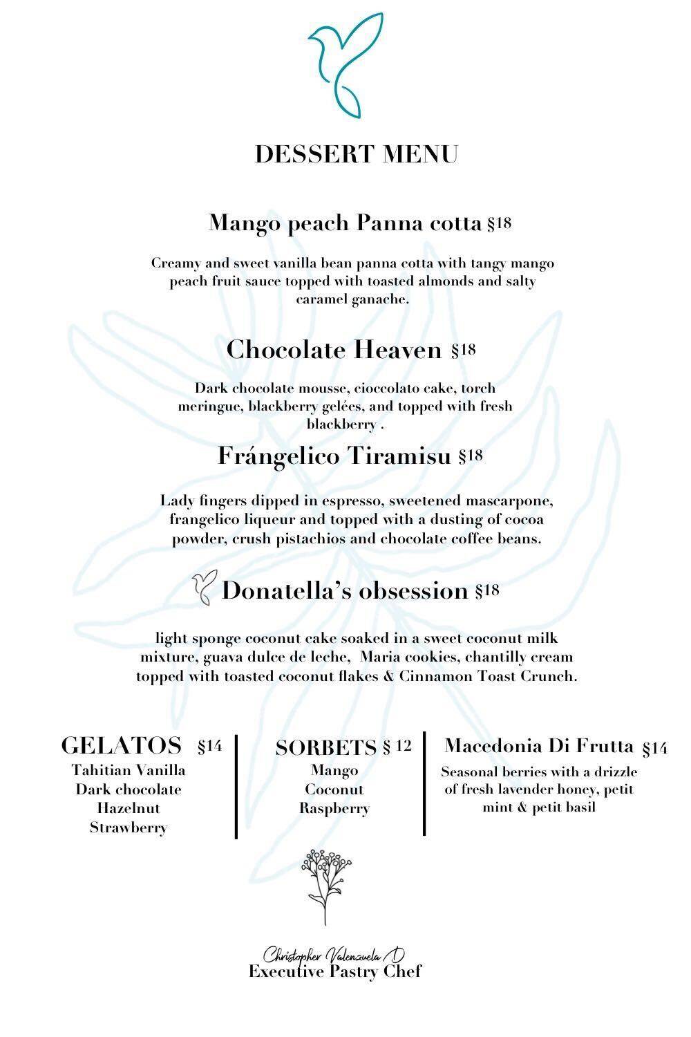 Menu at NOMA Beach at Redfish restaurant, Coral Gables, Old Cutler Rd