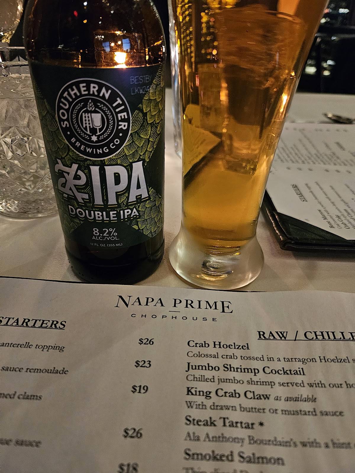 Menu at Napa Prime Chophouse & Cigar Bar, Wexford