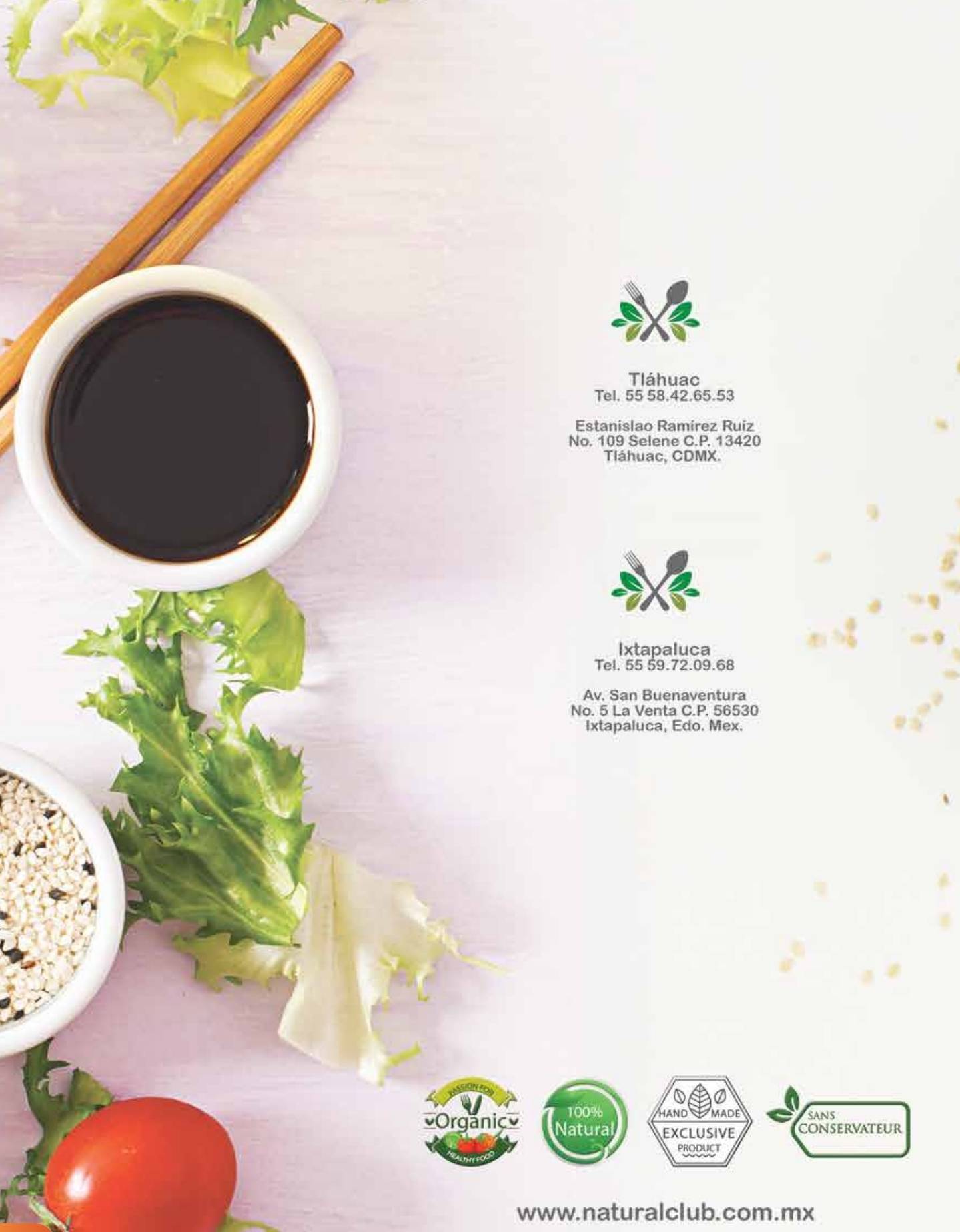 Carta de Natural Club, Ixtapaluca, Blvd. San Buenaventura 5