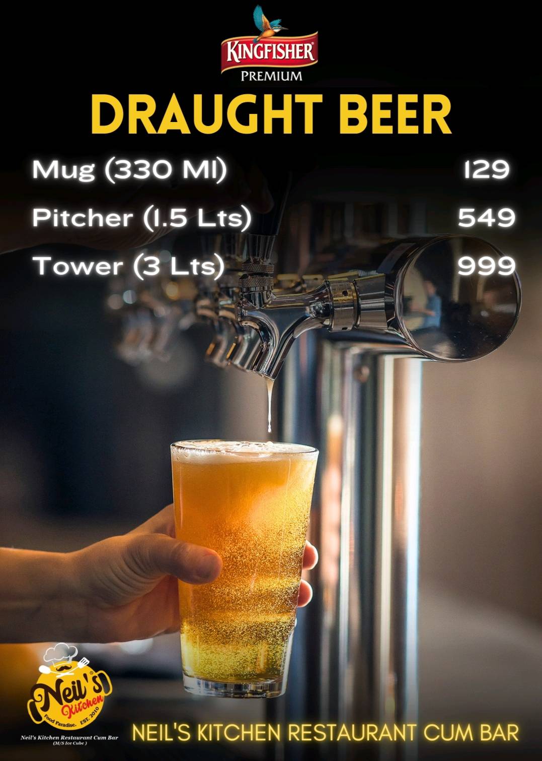 Menu at Neil's Kitchen (Restaurant & Bar), Kolkata, Shop # UPTC 0023