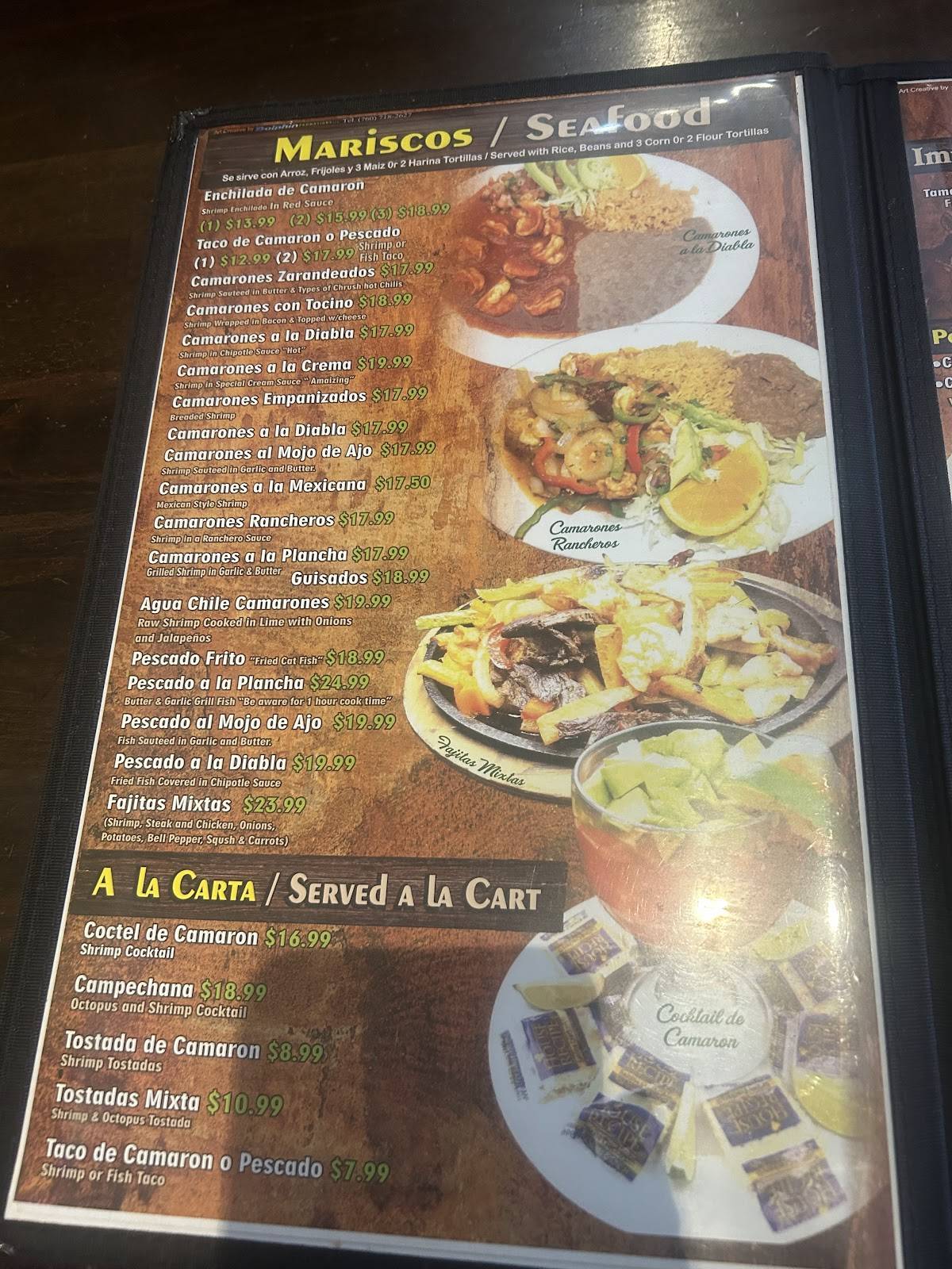 Menu at Nena's on B St restaurant, Stockton, S B St