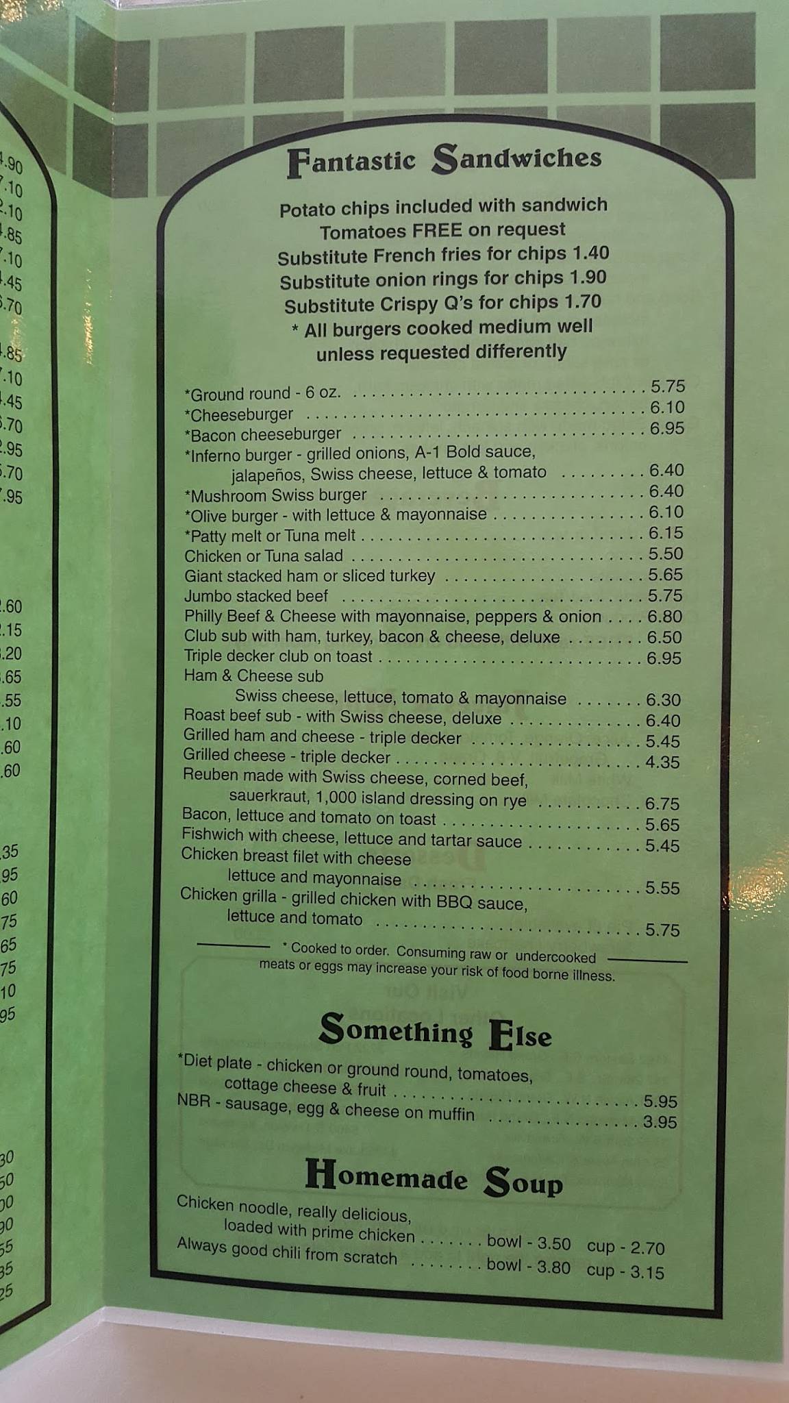 Menu at New Beginnings Restaurant, Grand Rapids, Broadmoor Ave SE