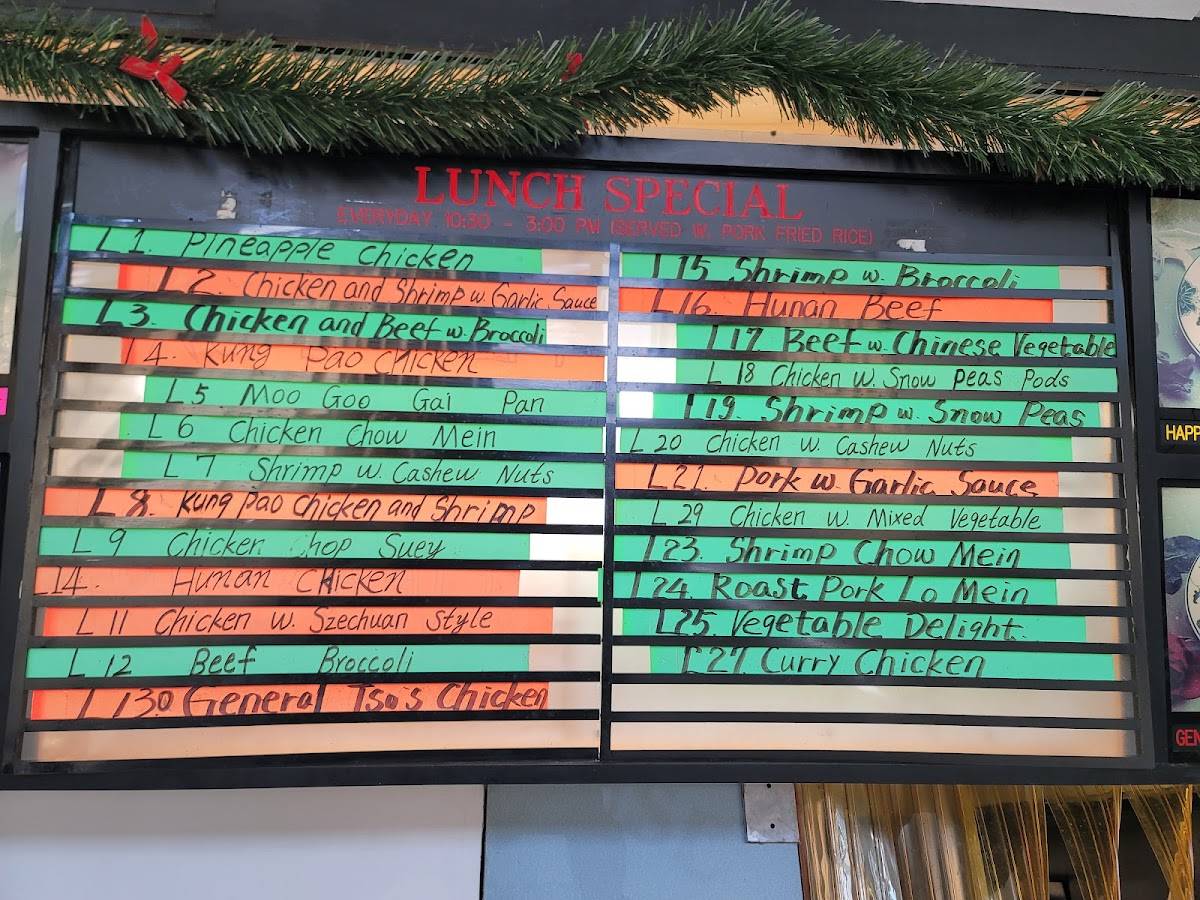 Menu at New King House restaurant, New London