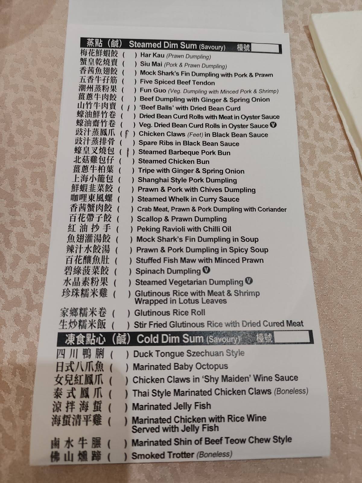 Menu at New Loon Fung Restaurant, London, 1/F-4/F