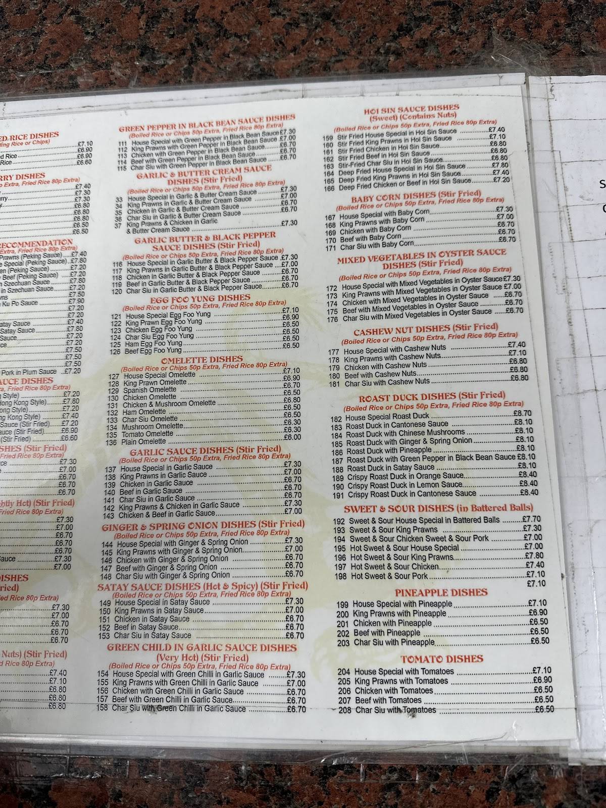 Menu at Dragon Pearl cottage Chinese take away restaurant, Newcastle ...