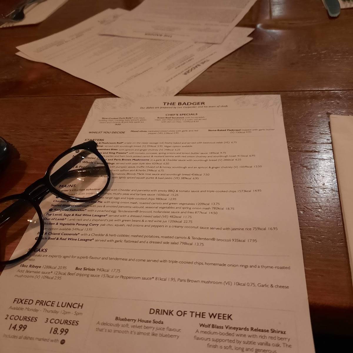 Menu at The Badger pub & bar, Newcastle upon Tyne