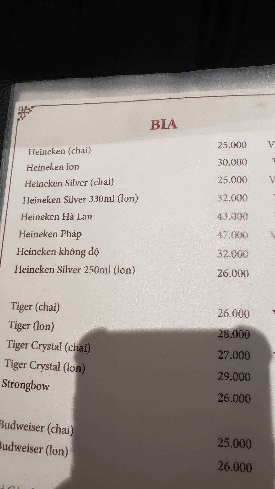 Menu at Nhà hàng Sesan - Bình Dương restaurant, Thu Dau Mot