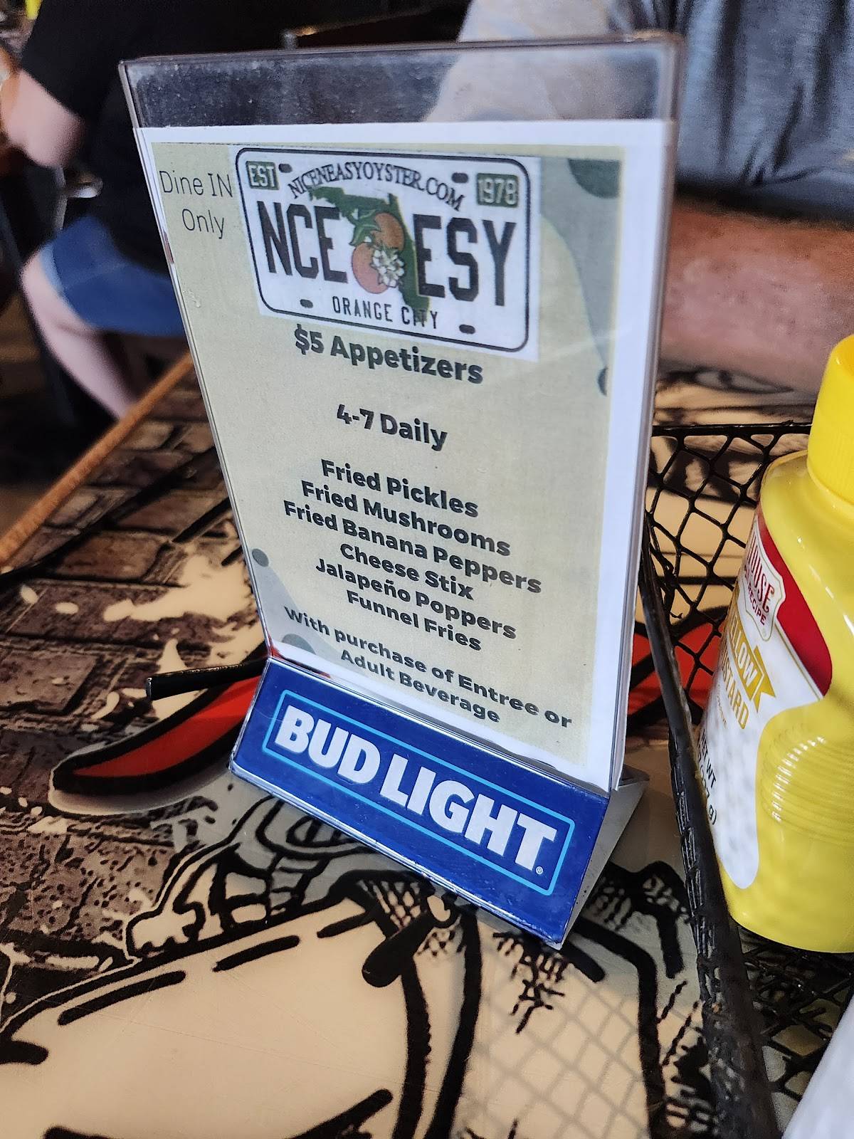 Menu at Nice N Easy Oyster Bar & Grille, Orange City