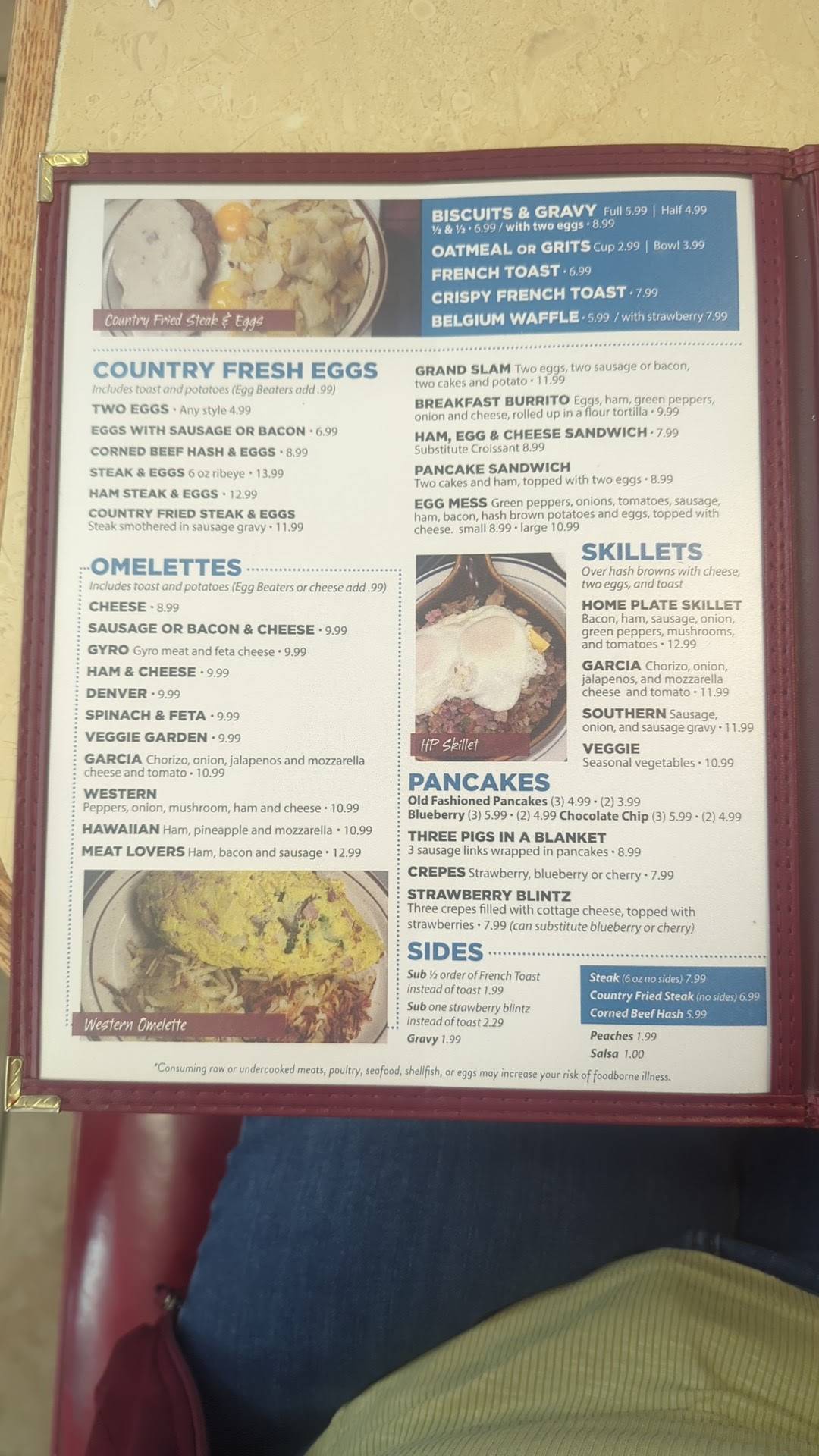 Menu at Home Plate Restaurant, Niles