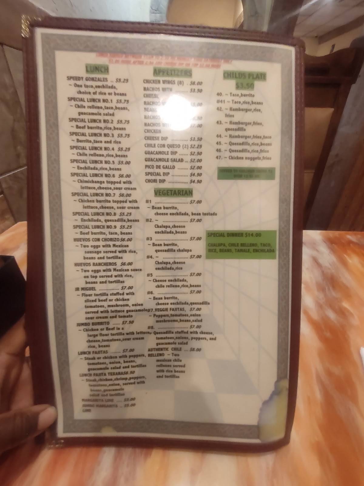 Menu at Rio Grande restaurant, Nitro, 503 1st Ave S