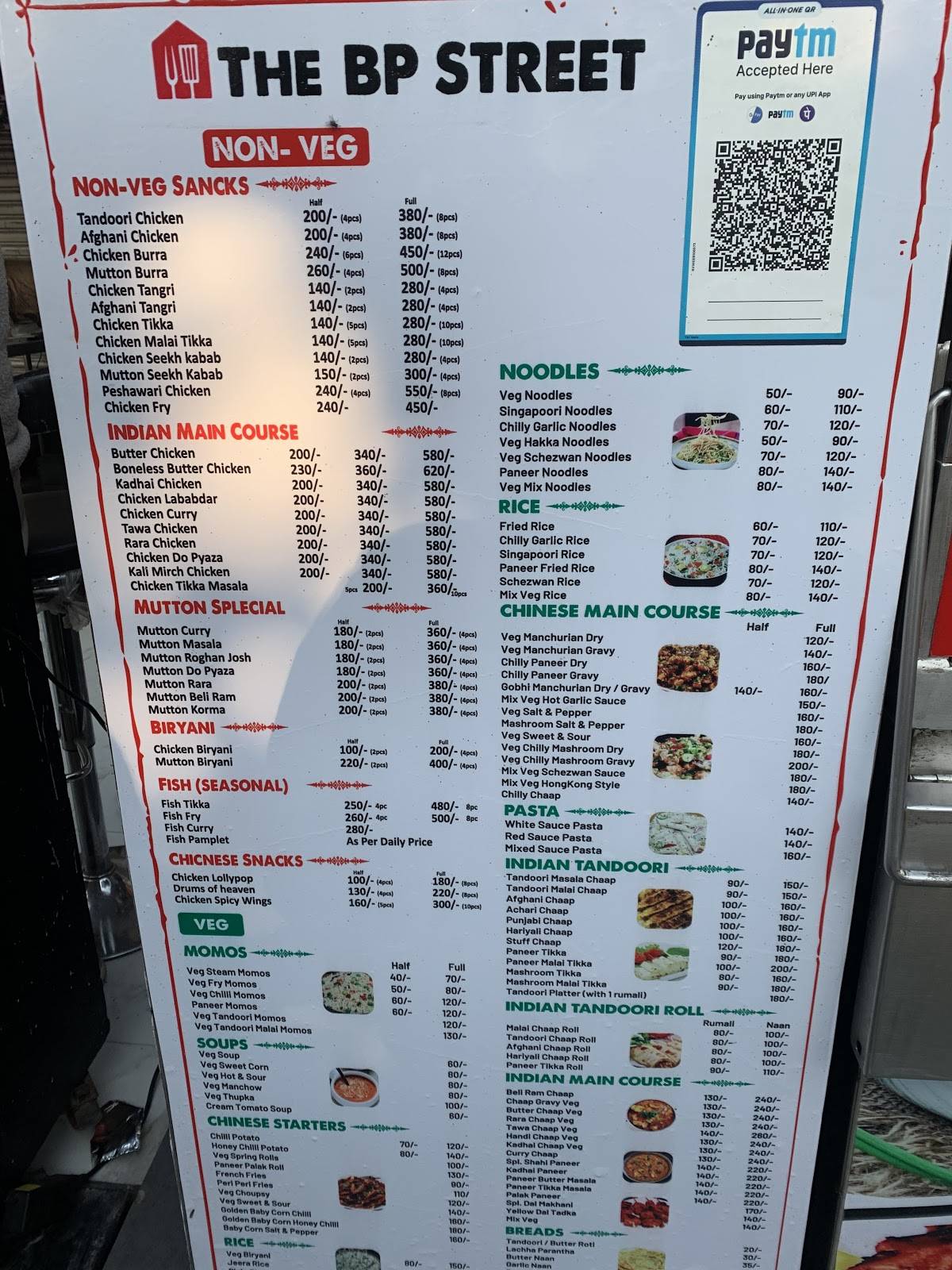 Menu at The BP Street, Noida