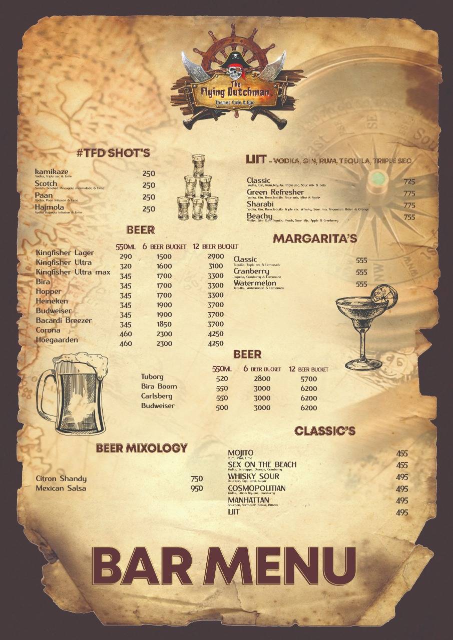 Menu at The Flying Dutchman, Noida, Sector 63, Noida, Hush Food Mall