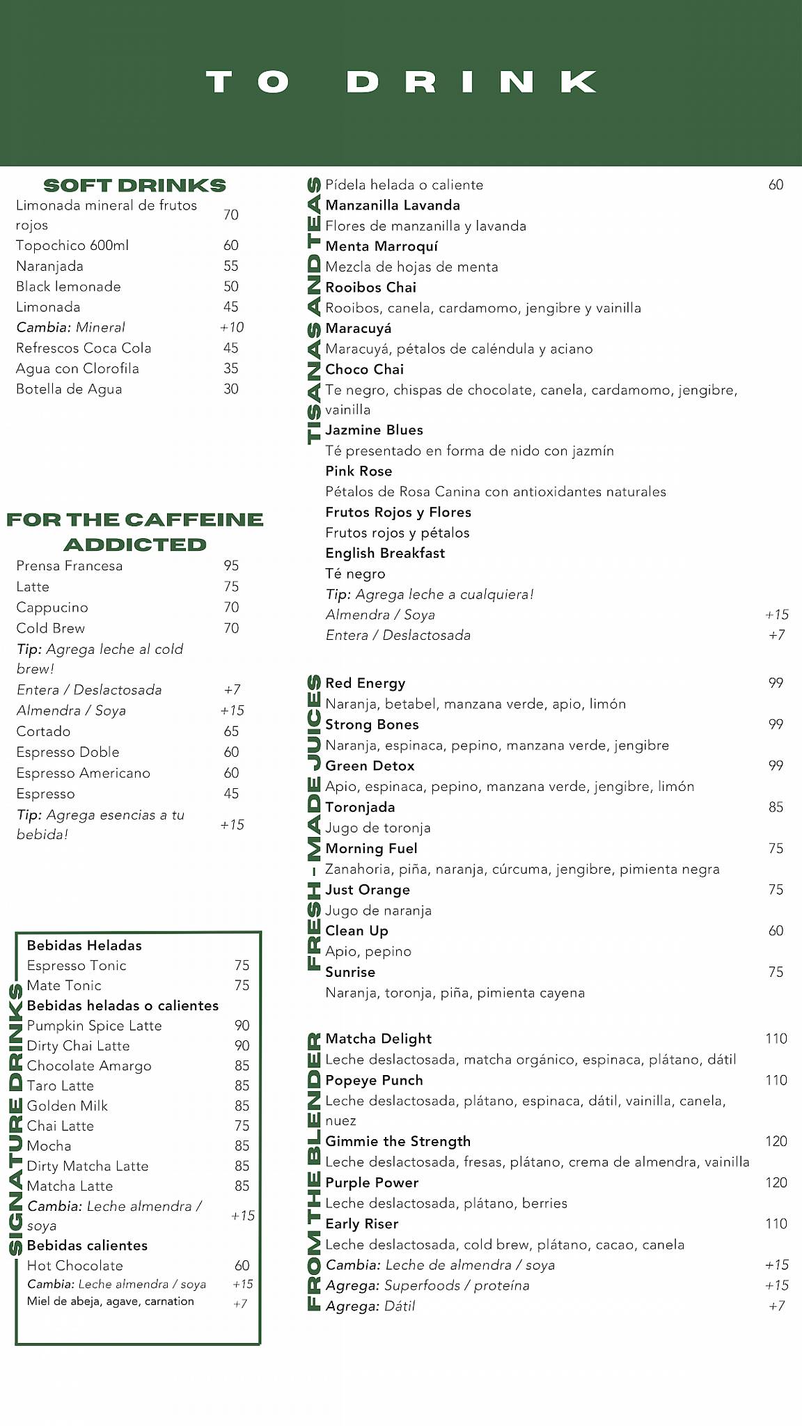 Menu at Nom Bistro restaurant, Ciudad Juarez