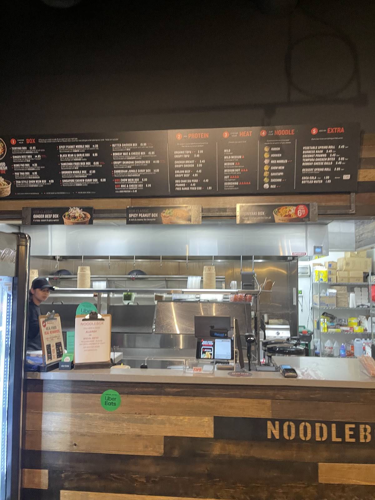 Menu at Noodlebox restaurant, Barrie