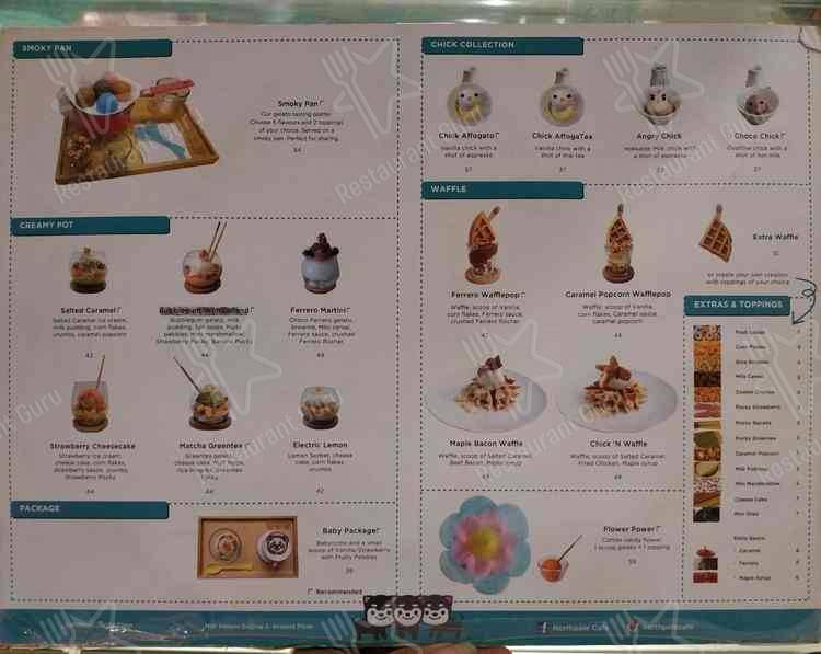 Menu at North Pole restaurant, North Jakarta