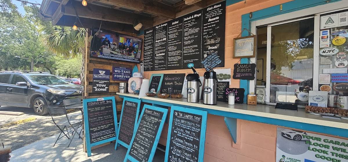 Menu at Not Just Franks Cafe, Mount Pleasant