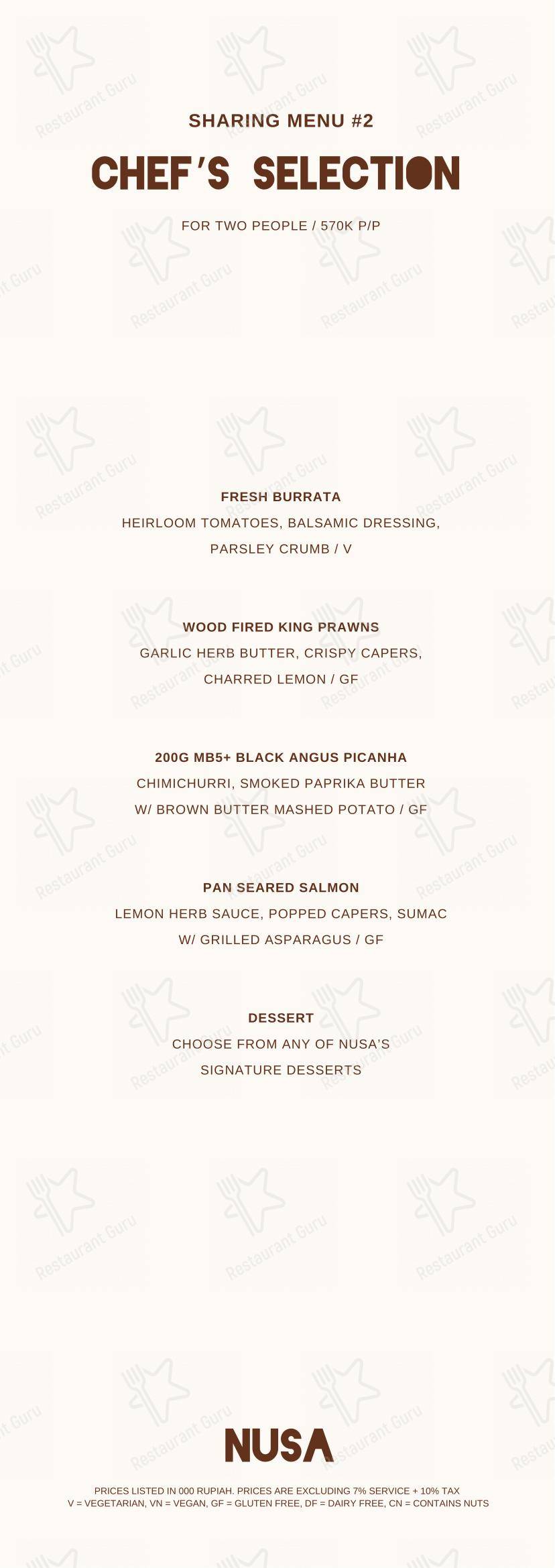 Menu at Nusa By/Suka - Nusa Dua restaurant, Kuta Selatan