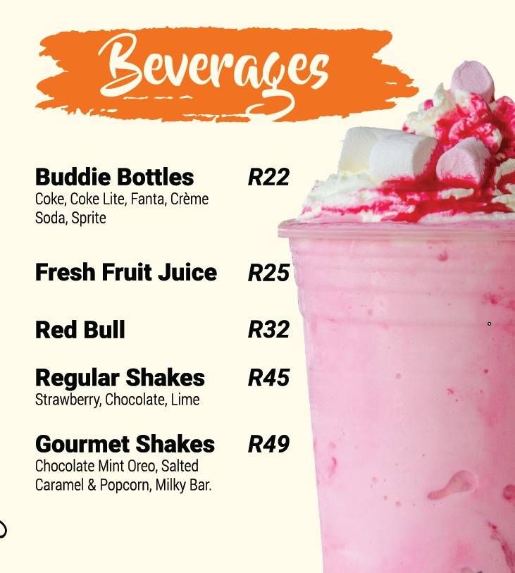 Menu at On Point Waterfront restaurant, Durban