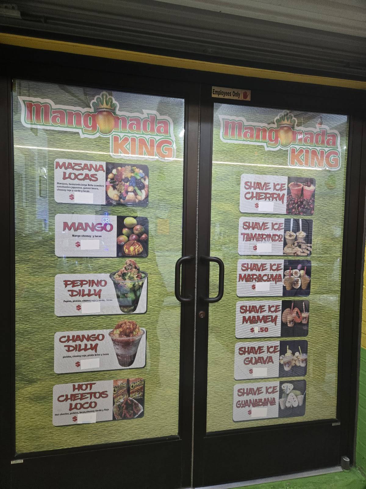 Carta de Oasis Tropical Fruteria, San Antonio, S Laredo St