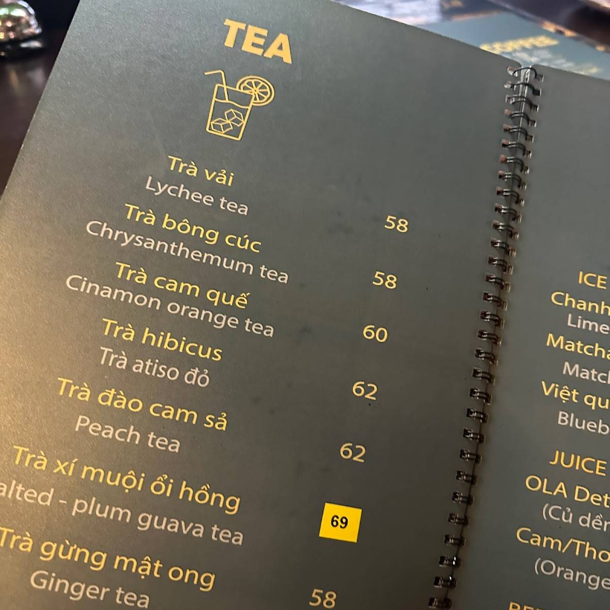 Carta de Ola Rooftop Café & Cuisine, Ciudad Ho Chi Minh (Saigón), 67 ...