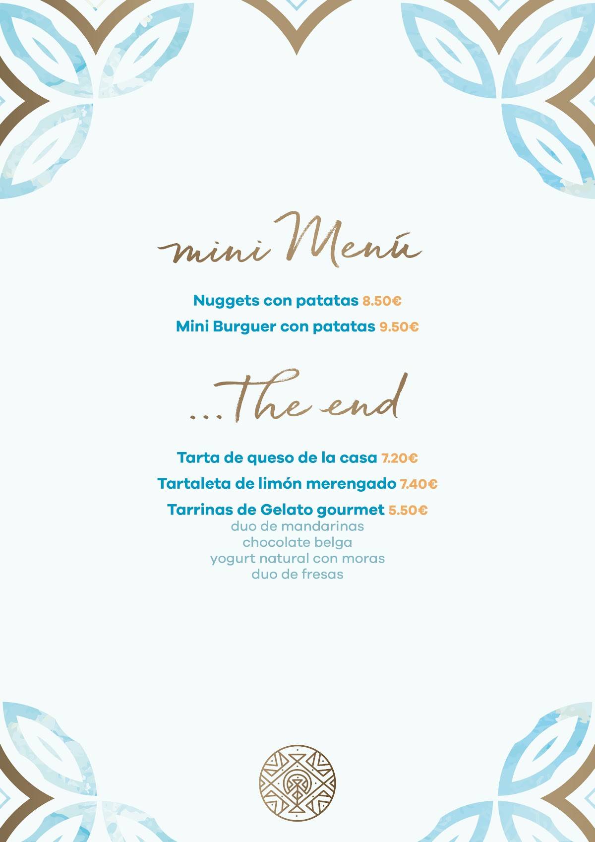 Carta del restaurante One Eden Chiringuito, La Alcaidesa