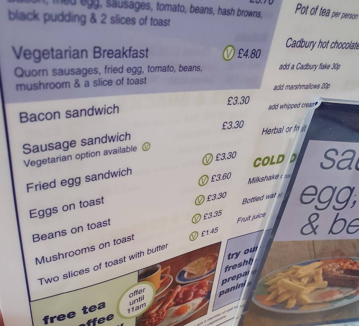 Menu at Orchard Café cafe, Scarborough, 71 Newborough