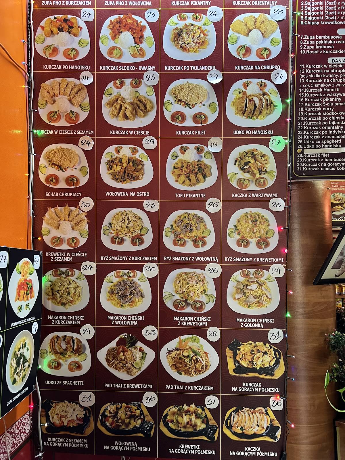 Menu at Orientalny Bar Hanoi, Lowicz