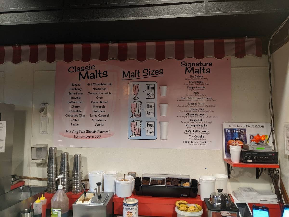 Menu at Original Malt Shop restaurant, Saint Paul, Larpenteur Ave W