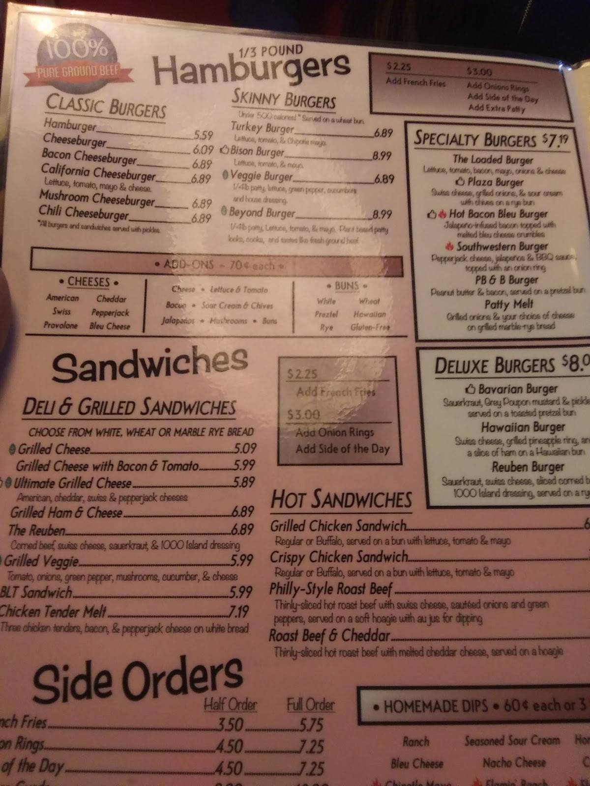 Menu at Original Malt Shop restaurant, Saint Paul, Larpenteur Ave W