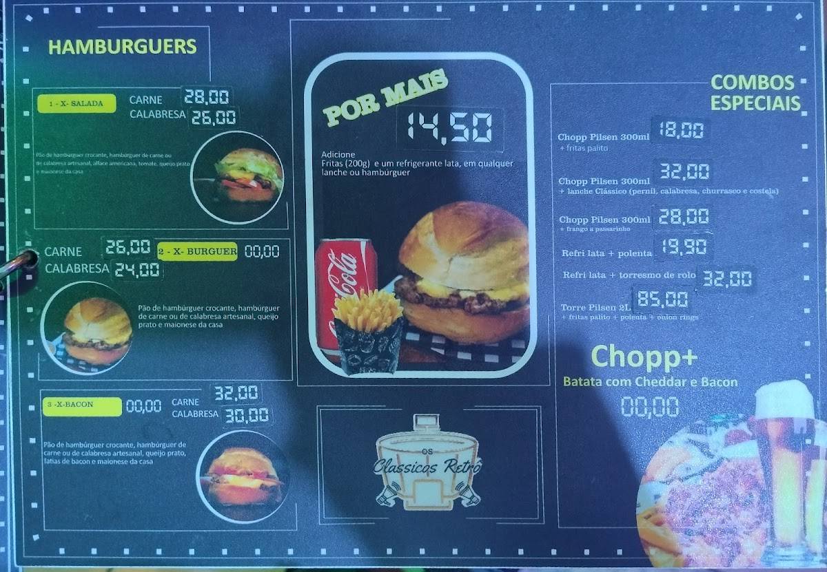 Menu em Os Clássicos Retrô pub & Bar, São Caetano do Sul